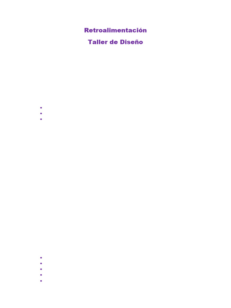 Retroalimentación Taller | PDF