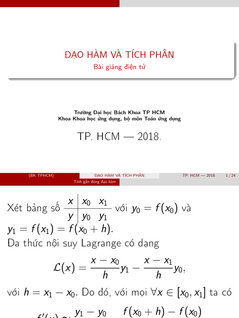 Dao Ham Tich Phan TC in | PDF
