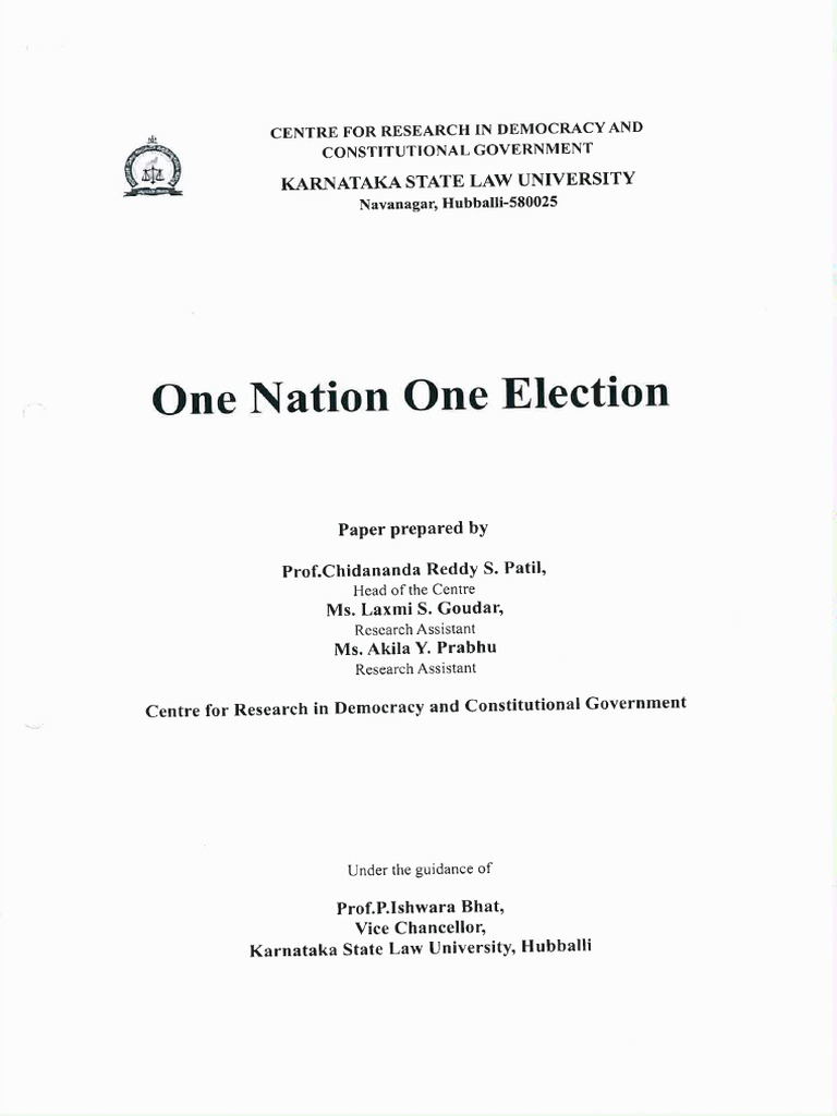 1 Nation 1 Election | PDF