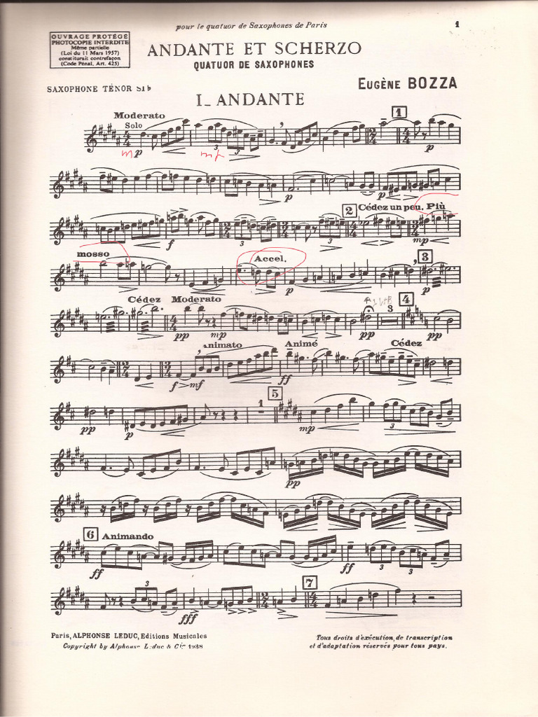 E Bozza Andante Et Scherzo PDF Compress | PDF