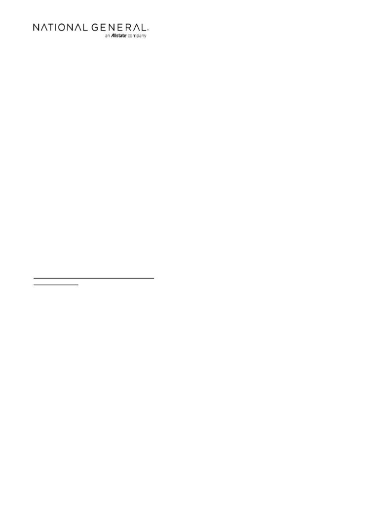 National General Total Loss Notification | PDF | Indemnity | Private Law