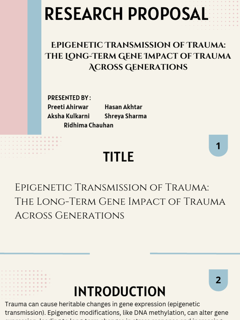 Epigenetic Trauma Transmission Study | PDF | Psychological Trauma ...