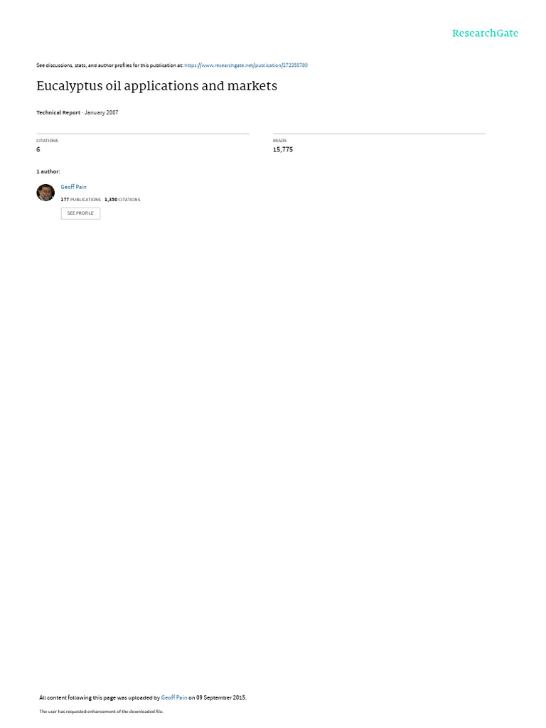 Eucalyptus Report Final | PDF | Eucalyptus | Bioenergy