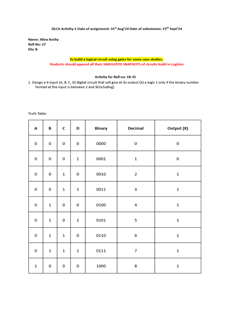 DLCA Activity1 | PDF