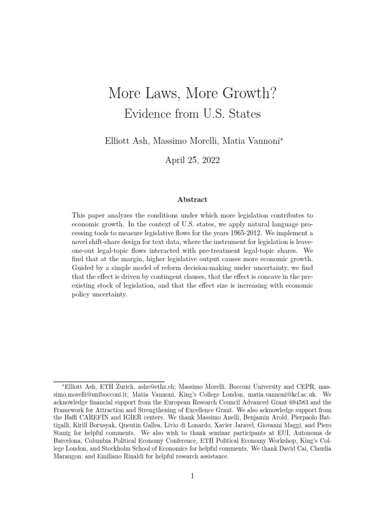 More Laws, More Growth | PDF | Parsing | Ordinary Least Squares