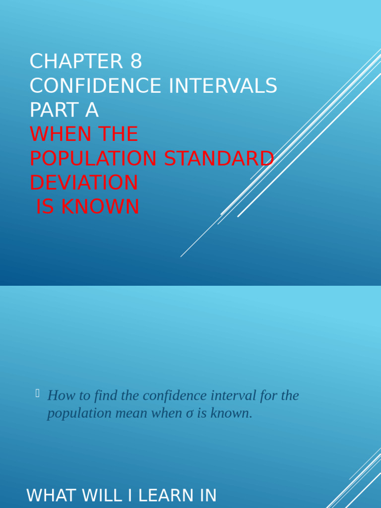 Notes Ch 8 part A confidence intervals | PDF | Estimator | Confidence ... Notes Ch 8 part A confidence intervals | PDF | Estimator | Confidence ...