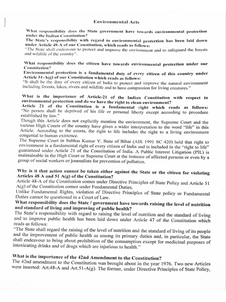 Environemtal Acts | PDF