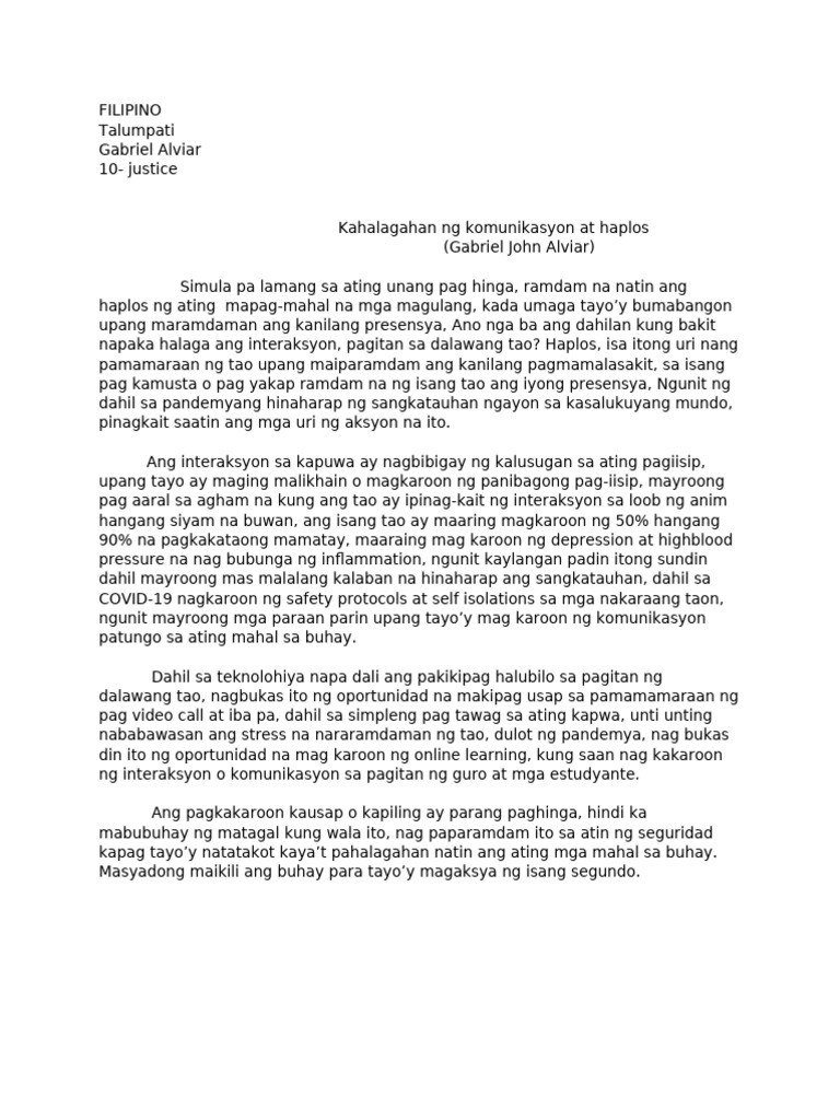 FILIPINO Talumpati | PDF