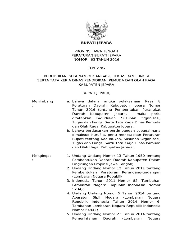 Susduk Dan Tupoksi Dikpora | PDF