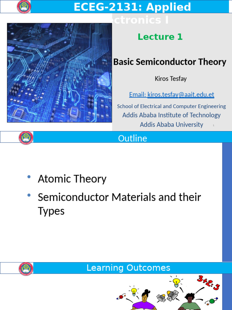 Basic Semiconductor Theory Lecture | PDF | Semiconductors | Electrical Resistivity And Conductivity