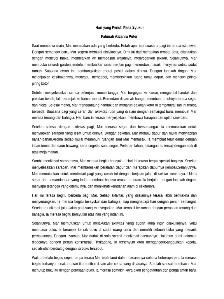 Hari Yang Penuh Rasa Syukur | PDF | Agama & Spiritualitas | Puisi