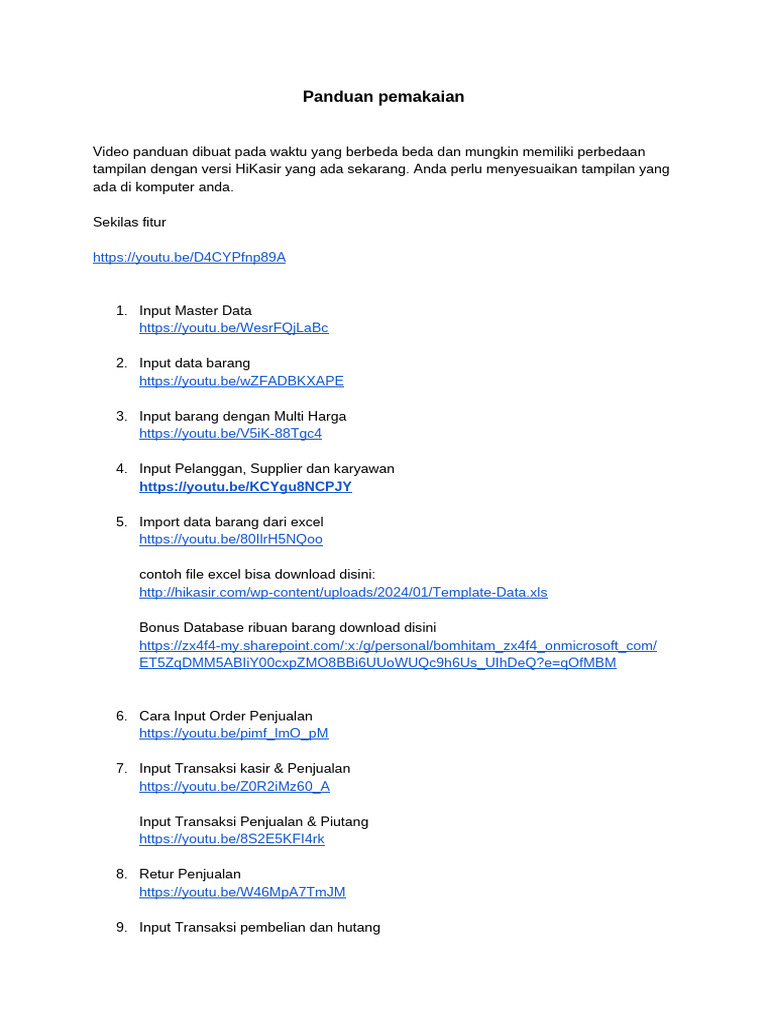 Panduan Pemakaian HiKasir | PDF | Komputer