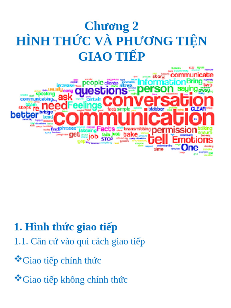 Chuong 2 - Hinh Thuc Va Phuong Tien Giao Tiep | PDF