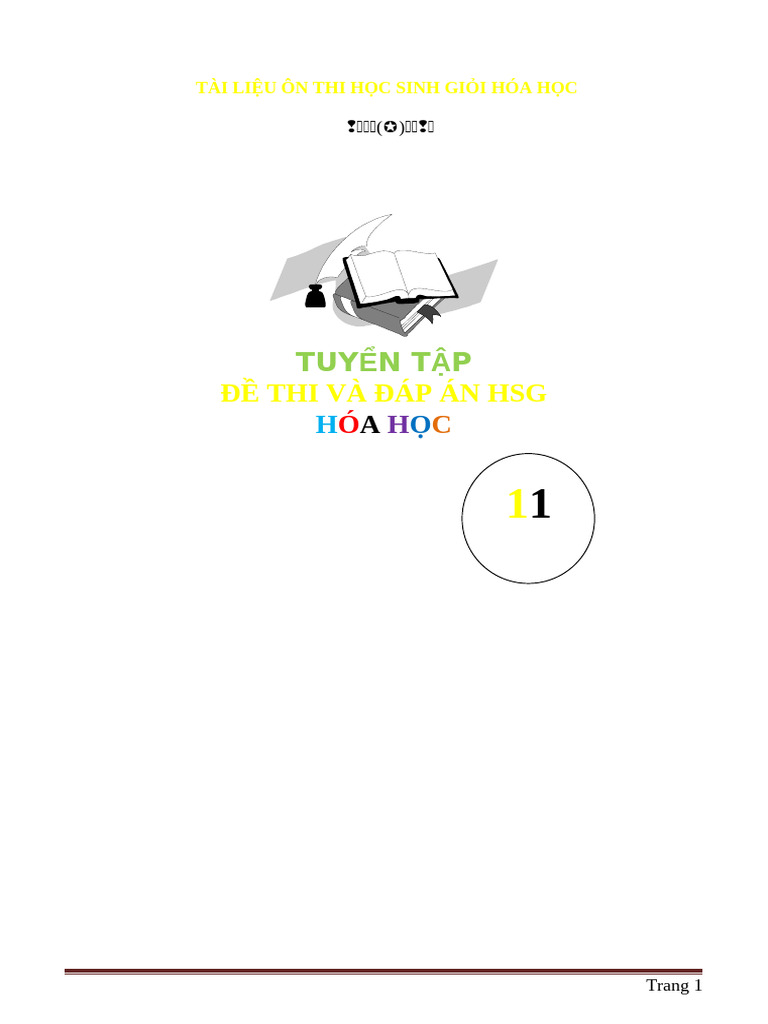 36 Đề HSG Hóa Học Lớp 11 - Các Năm Gần Đây - Phần 1 - File Word | PDF
