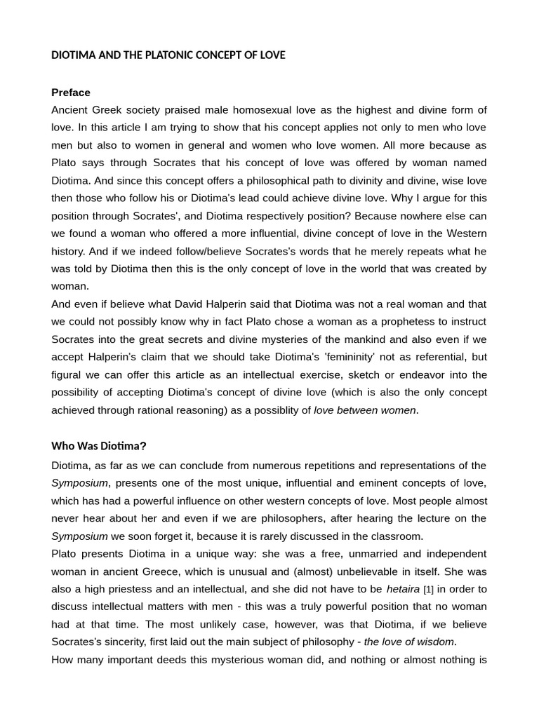 Majerhold - Diotima Concept of Love - 30 - 12 - 2018 | PDF | Symposium ...