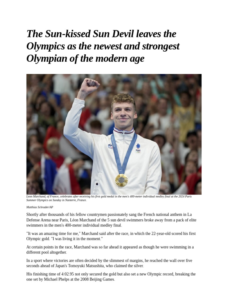 SUn devil | PDF | Olympic Games | Swimming