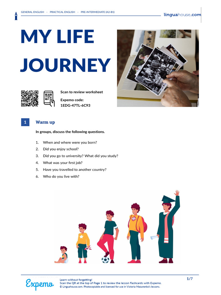 My Life Journey British English Student A2 B1 | PDF | Languages ...