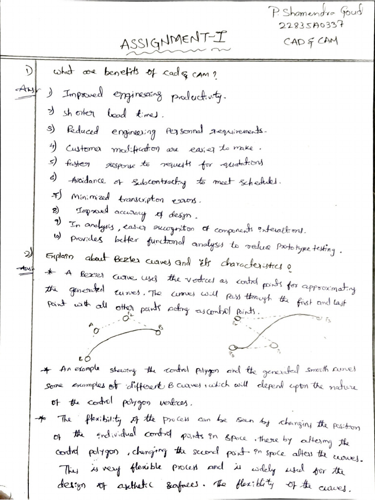 Cad&Cam Assignment - 1 | PDF