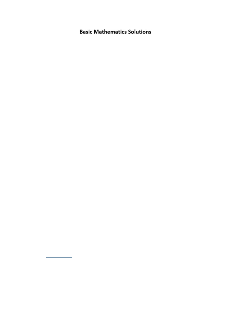 Basic Math Solutions 2 | PDF