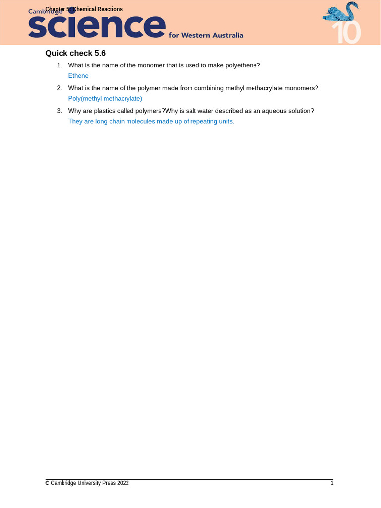 Quick Check 5 6 With Answers | PDF