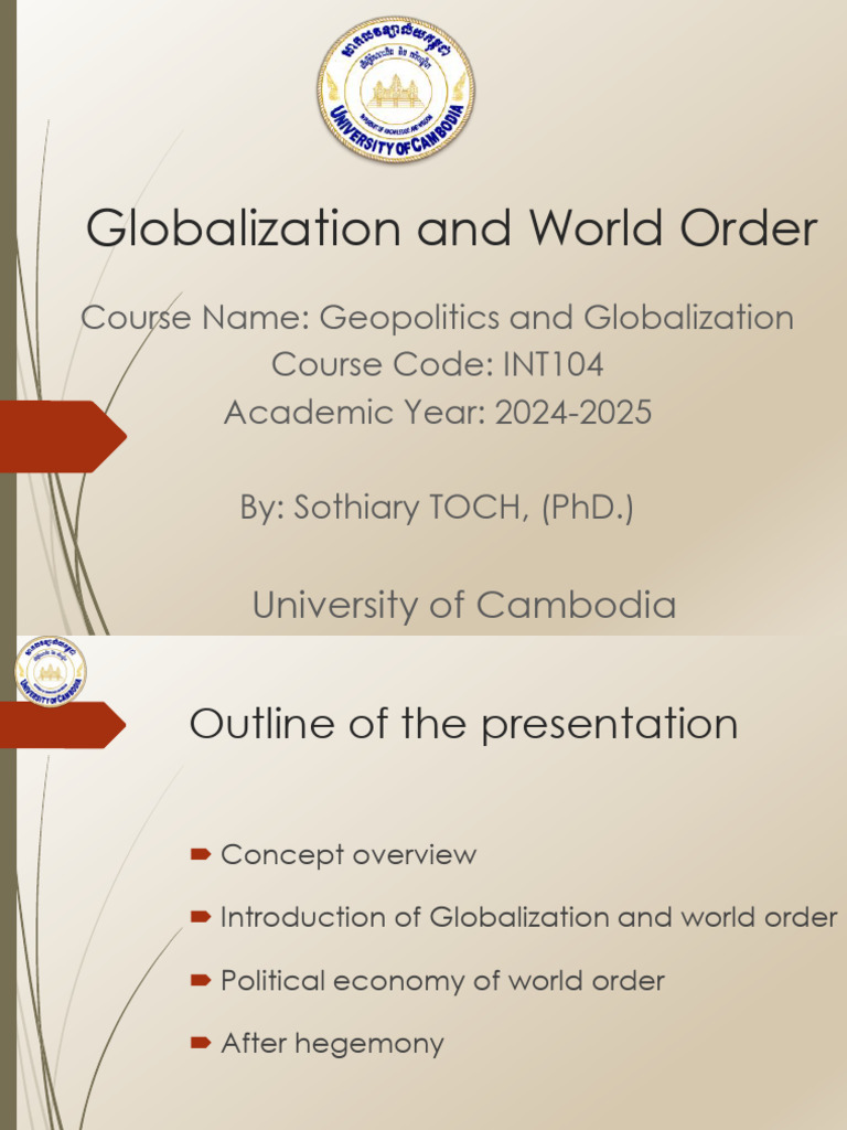 INT104 Geopolitics and Globalisation Introduction | PDF | Capitalism | Neo Marxism