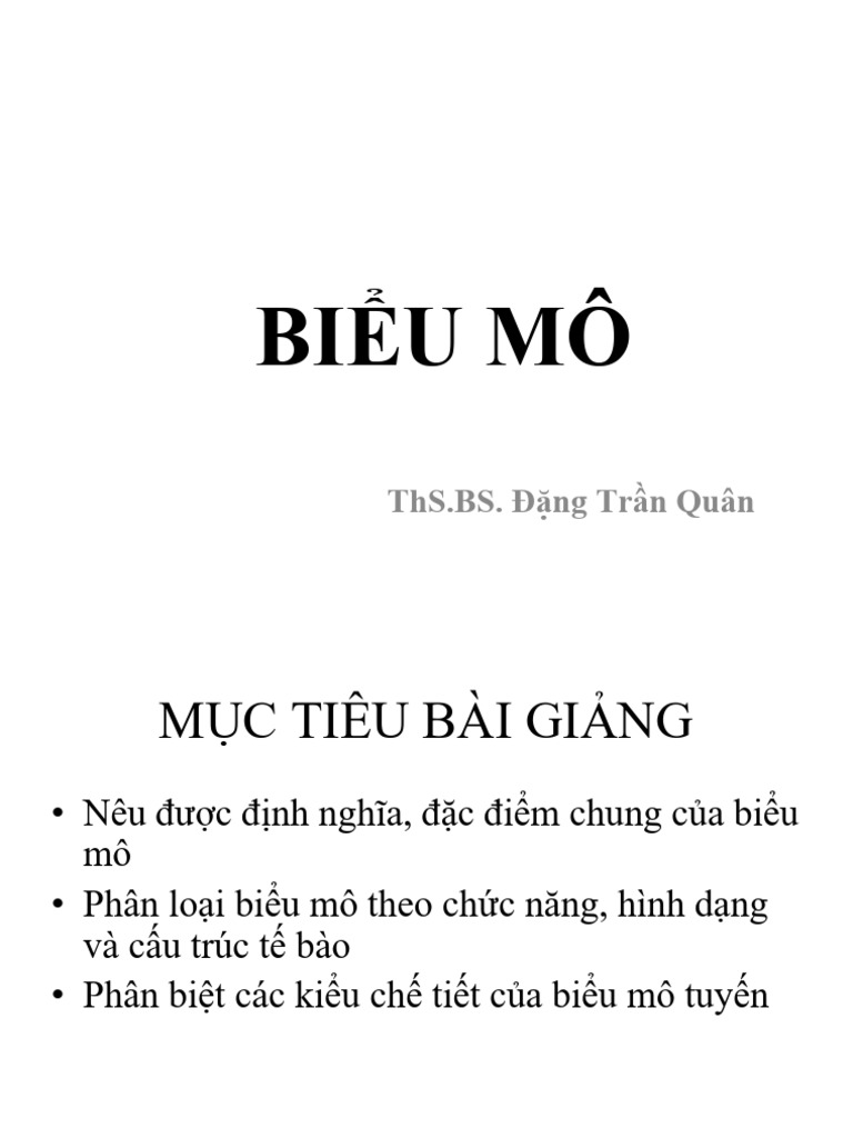 Biểu Mô RHM 2021 | PDF