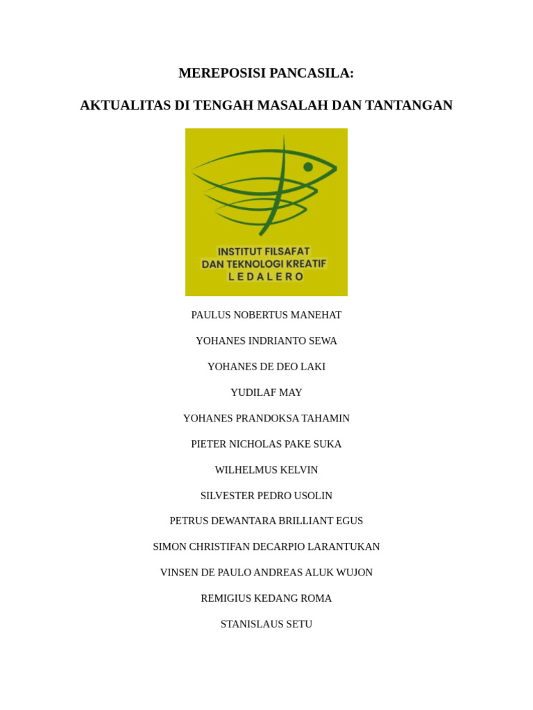 Paper Filsafat Pancasila-1 | PDF