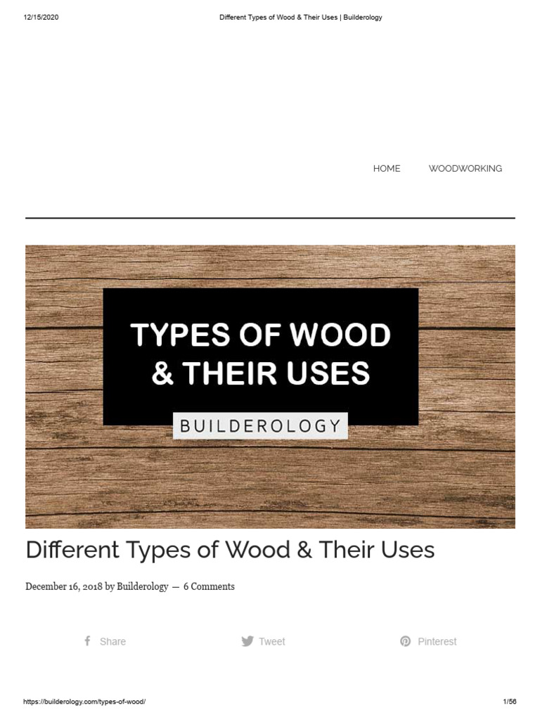 Types of Wood and Their Uses Explained | PDF | Wood | Woodworking