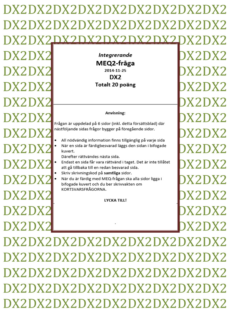 MEQ2-fråga: Integrerande | PDF