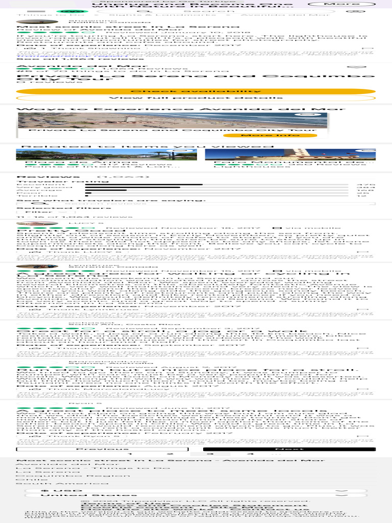 Most Scenic Street in La Serena - Review of Avenida Del Mar, La Serena ...