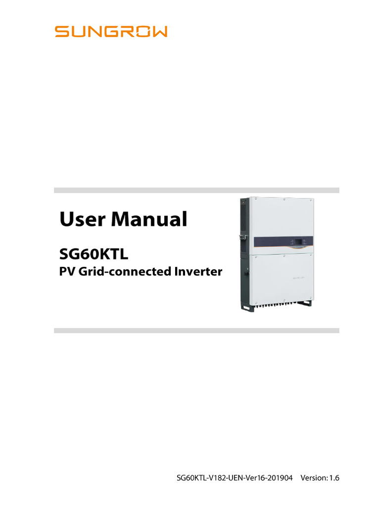 SG60KTL Inverter Manual Overview | PDF | Power Inverter | Alternating ...