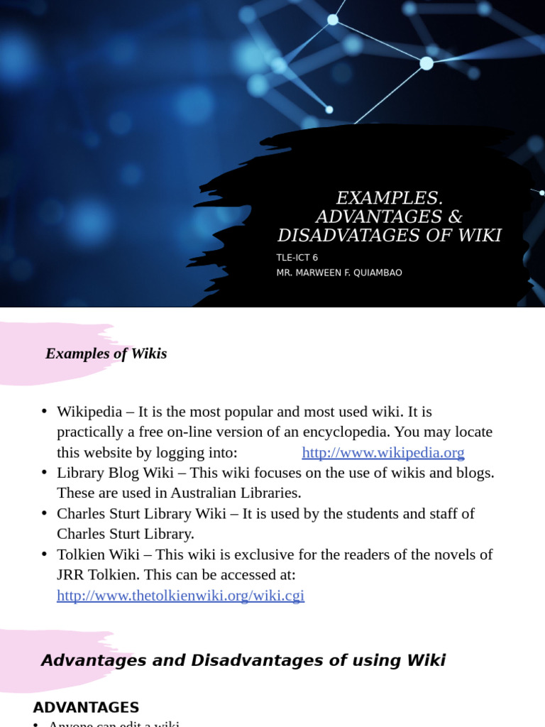 The Use of Wiki WHLP D2 | PDF | Wiki | Software