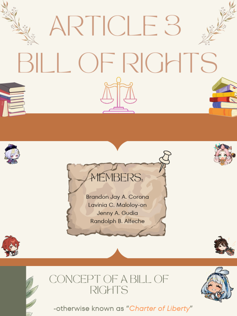 Bill of Rights Article 3 | PDF | Rights | Search And Seizure