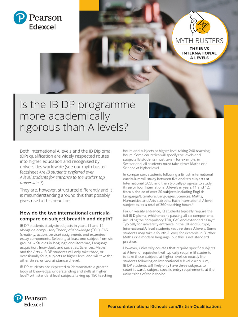 IB Myth Busters 01 Is The IB DP More Academically Rigorous | PDF | Gce ...