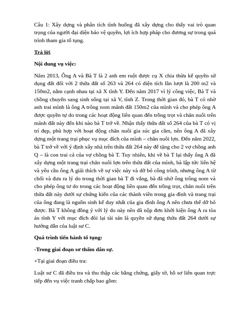 Bài tập tình huống knnl | PDF