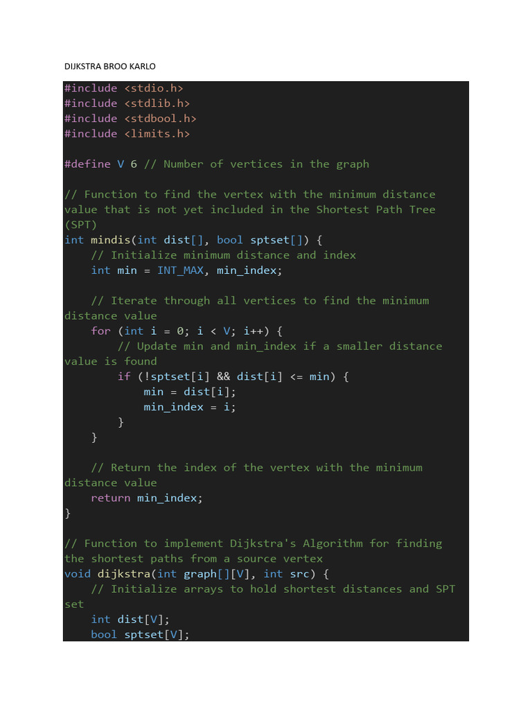 Dijkstra Broo Karlo | PDF | Vertex (Graph Theory) | Combinatorics