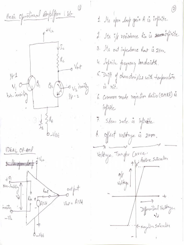 Op Amp Class Notes1 | PDF