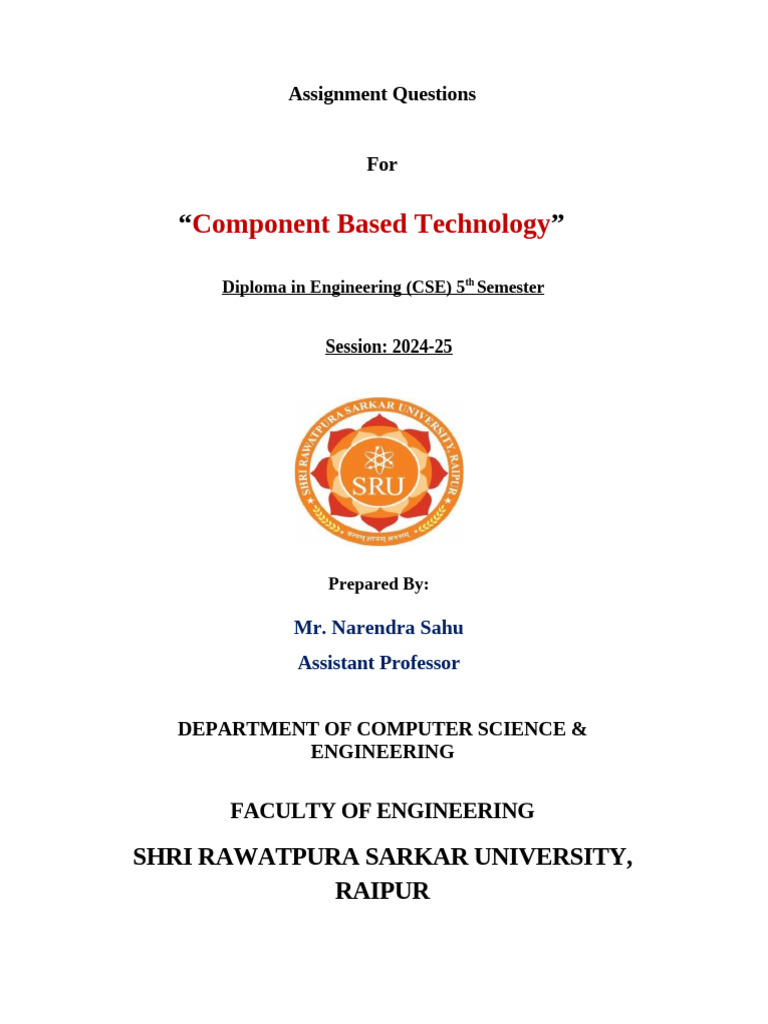 Assignment Questions Cbt Pdf Common Object Request Broker Architecture Component Object Model