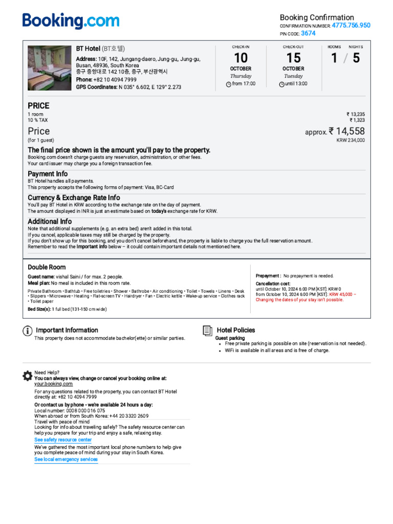 Confirmation 4775756950 | PDF | Payments | Fee