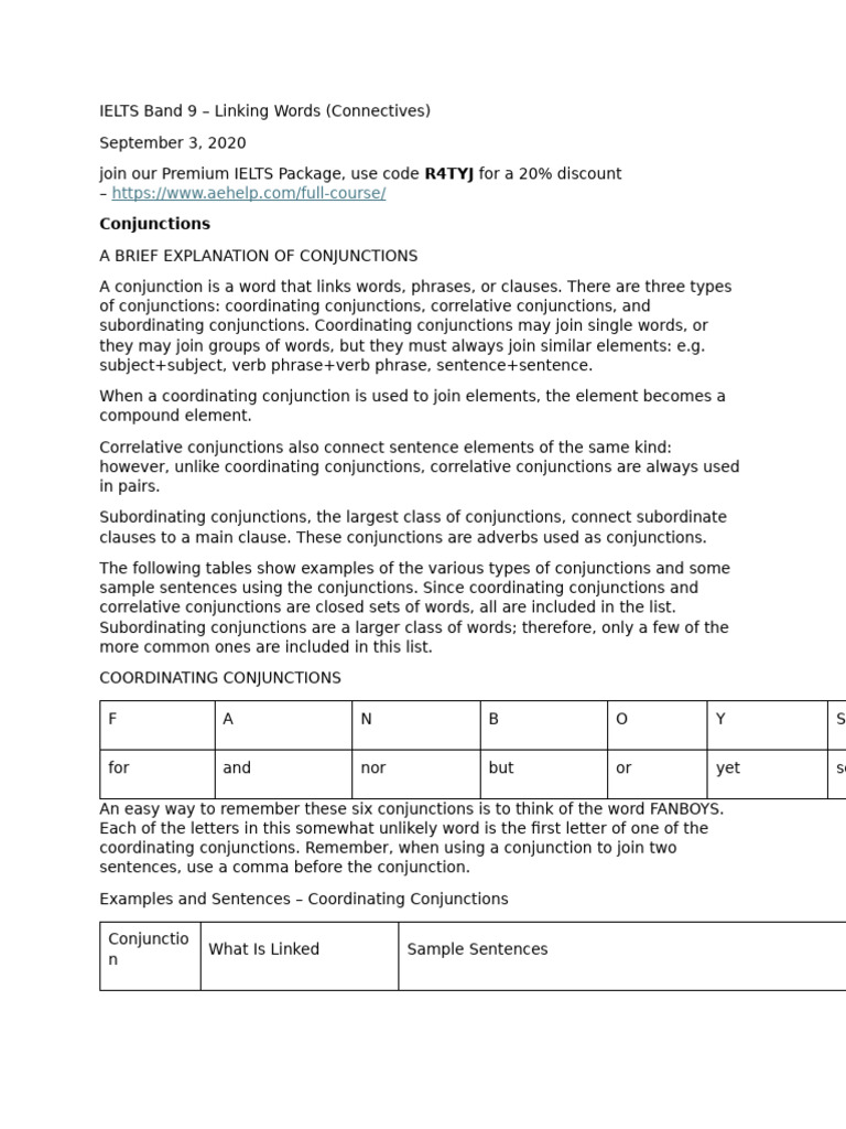 IELTS Band 9 Linking Words | PDF | Linguistic Morphology | Grammar