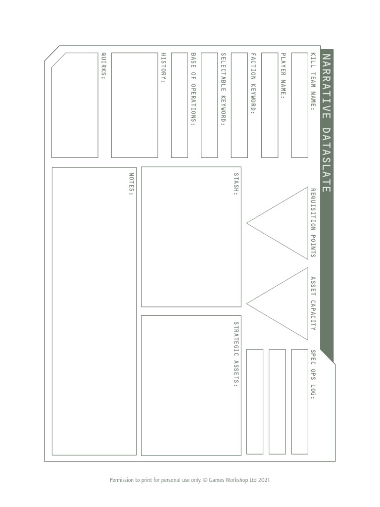 Kill Team - Roster 2 | PDF