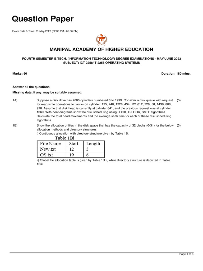 Operating Systems (ICT 2258) | PDF | Computer Hardware | Computer ...