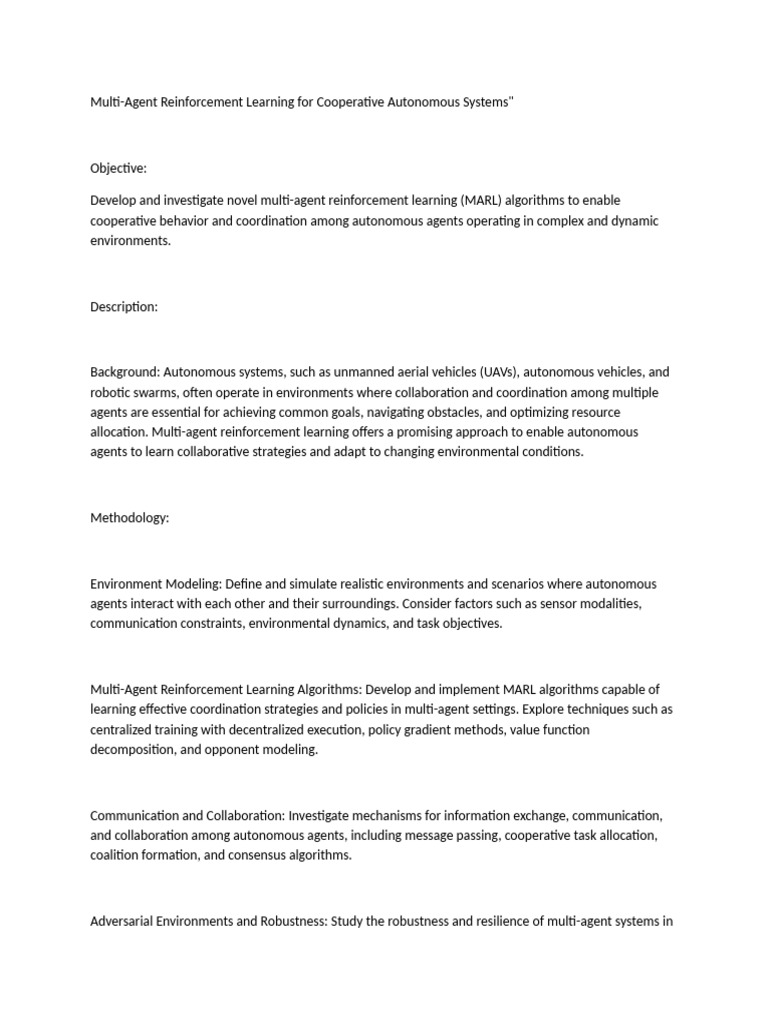 Artificial Intelligence Multi-Agent Reinforcement Learning For ...