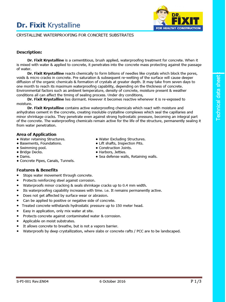 Waterproofing Chemical Suppliers in Mumbai - Dr-Fixit-Krystalline - ADT Industries Pvt.. Ltd ...
