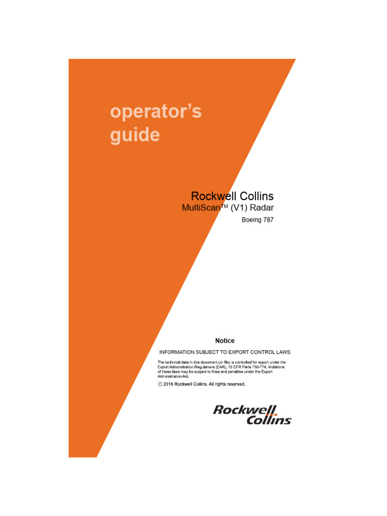 Collins Multiscan User Guide | PDF | Radar | Weather