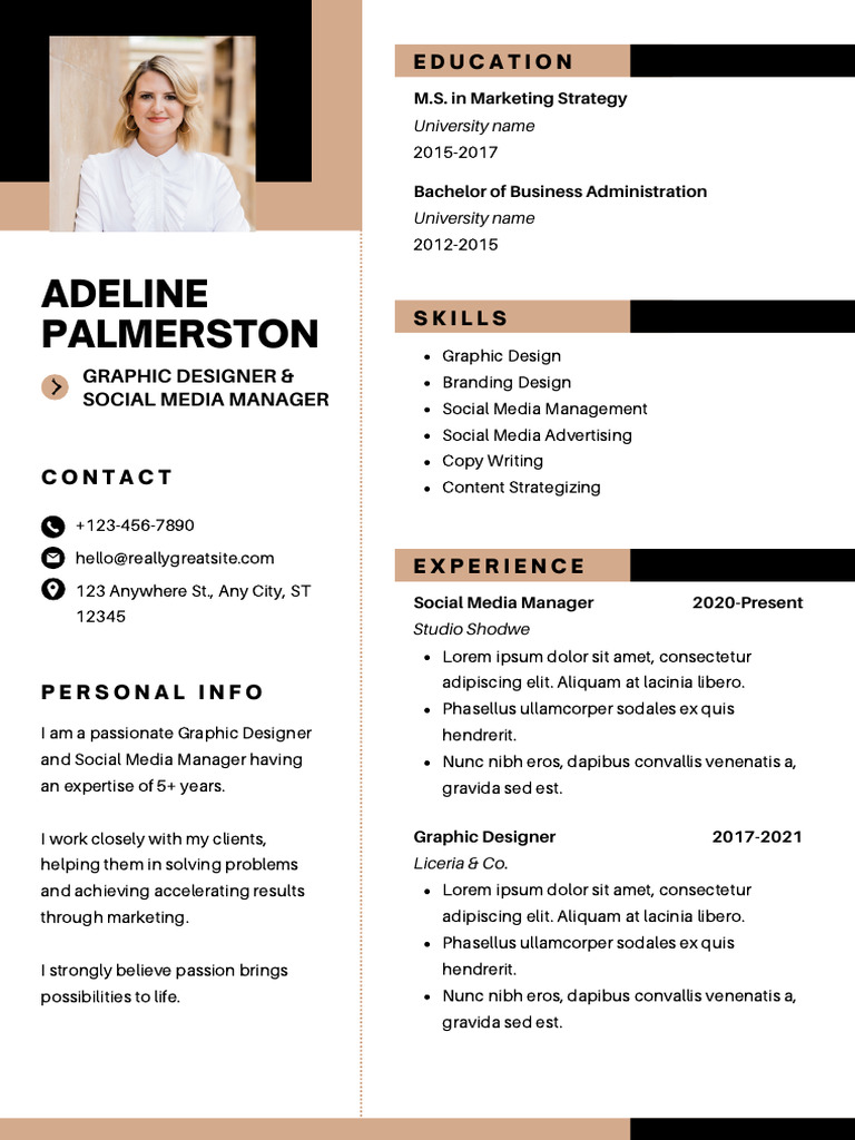 Adeline Palmerston: Graphic Designer & Social Media Manager | PDF