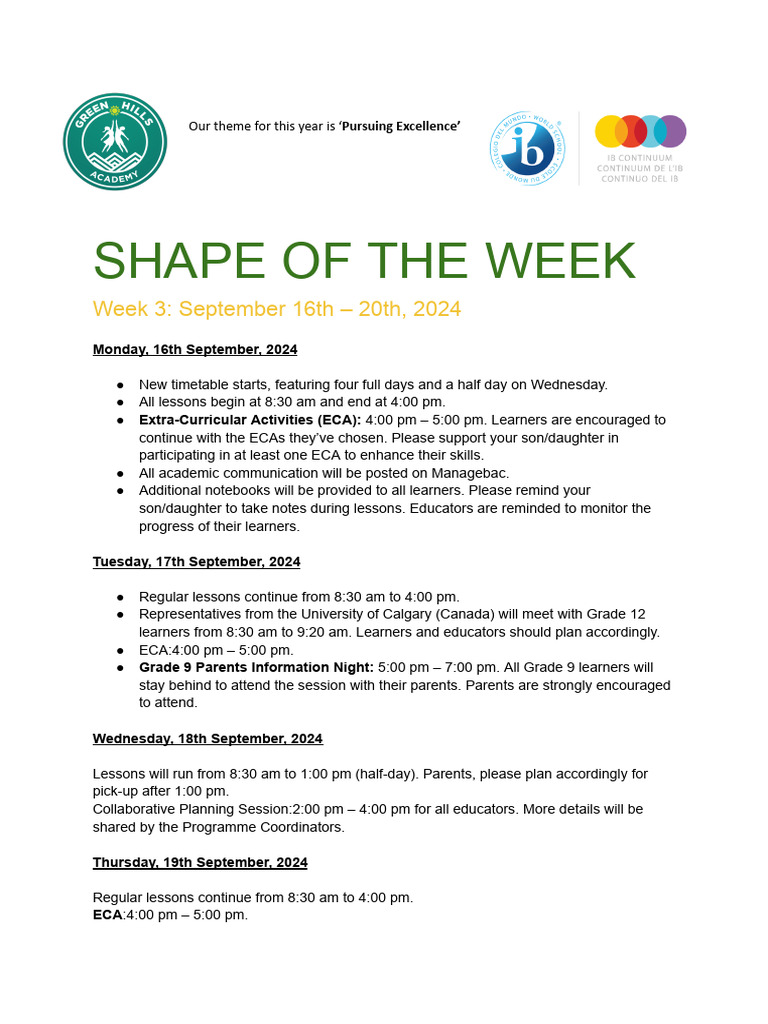 Week 3 Shape of The Week | PDF