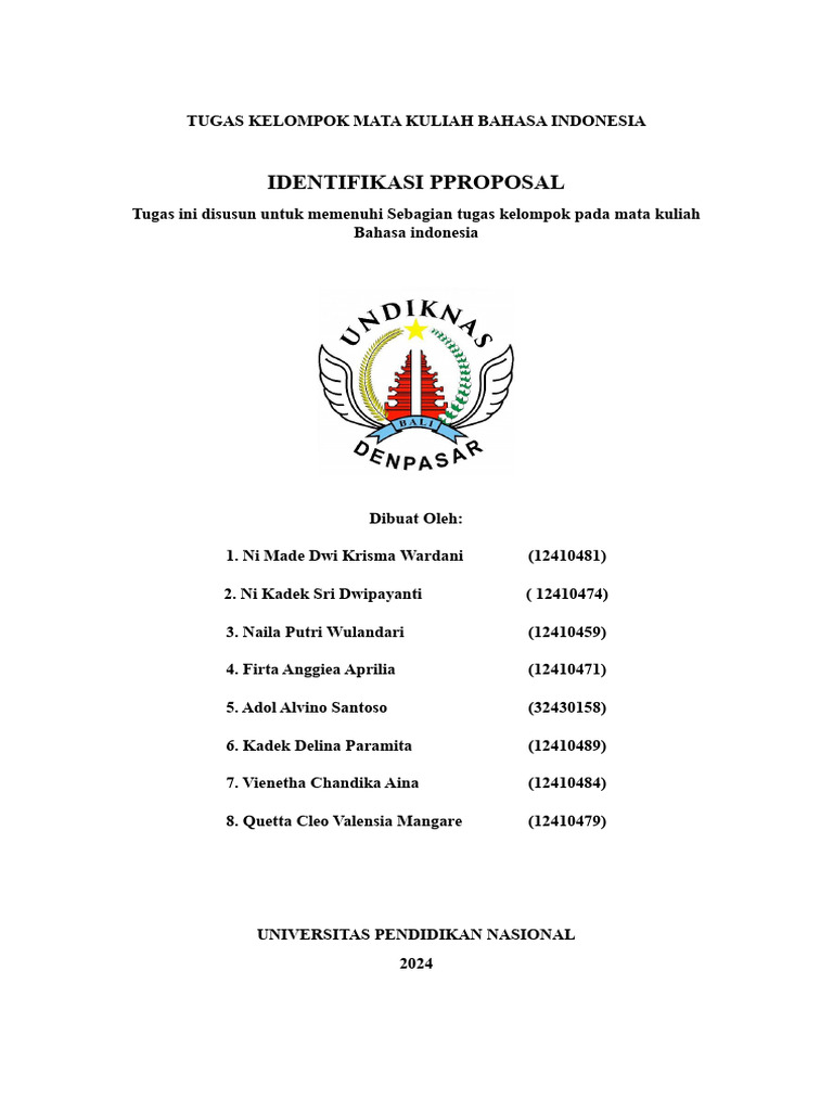 Identifikasi Pproposal - Naila | PDF