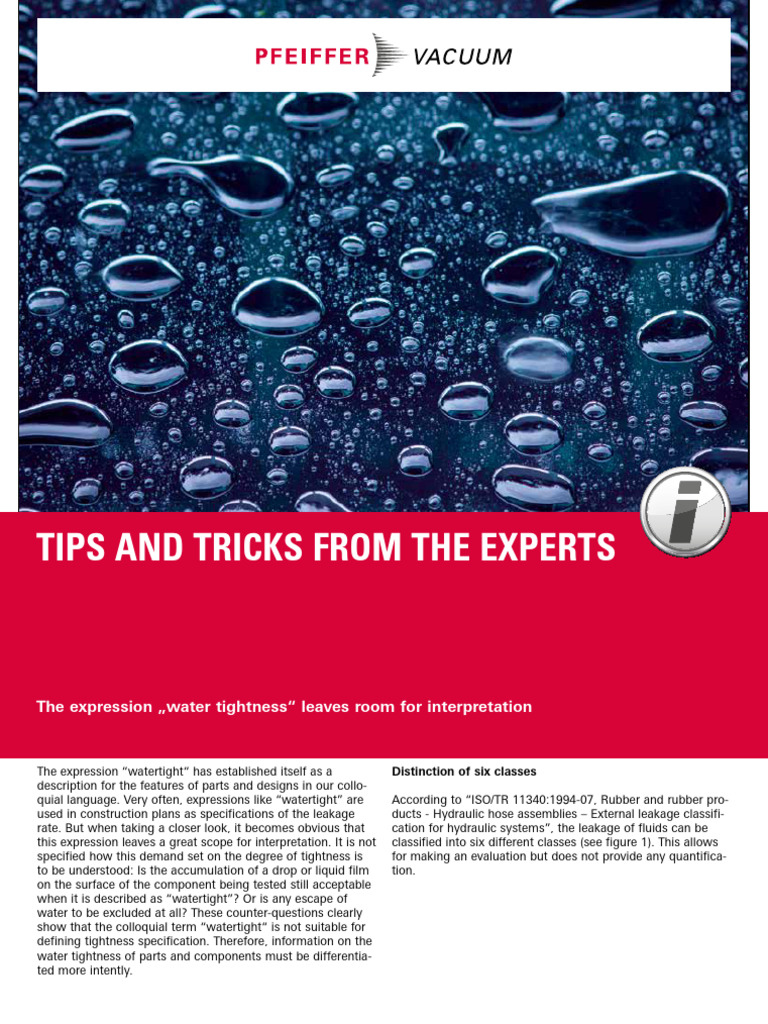 Understanding Watertightness Standards | PDF | Viscosity | Liquids