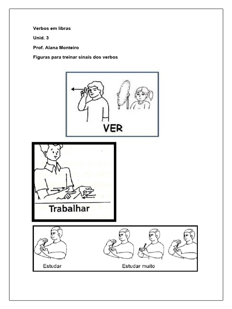 Verbos LIBRAS | PDF